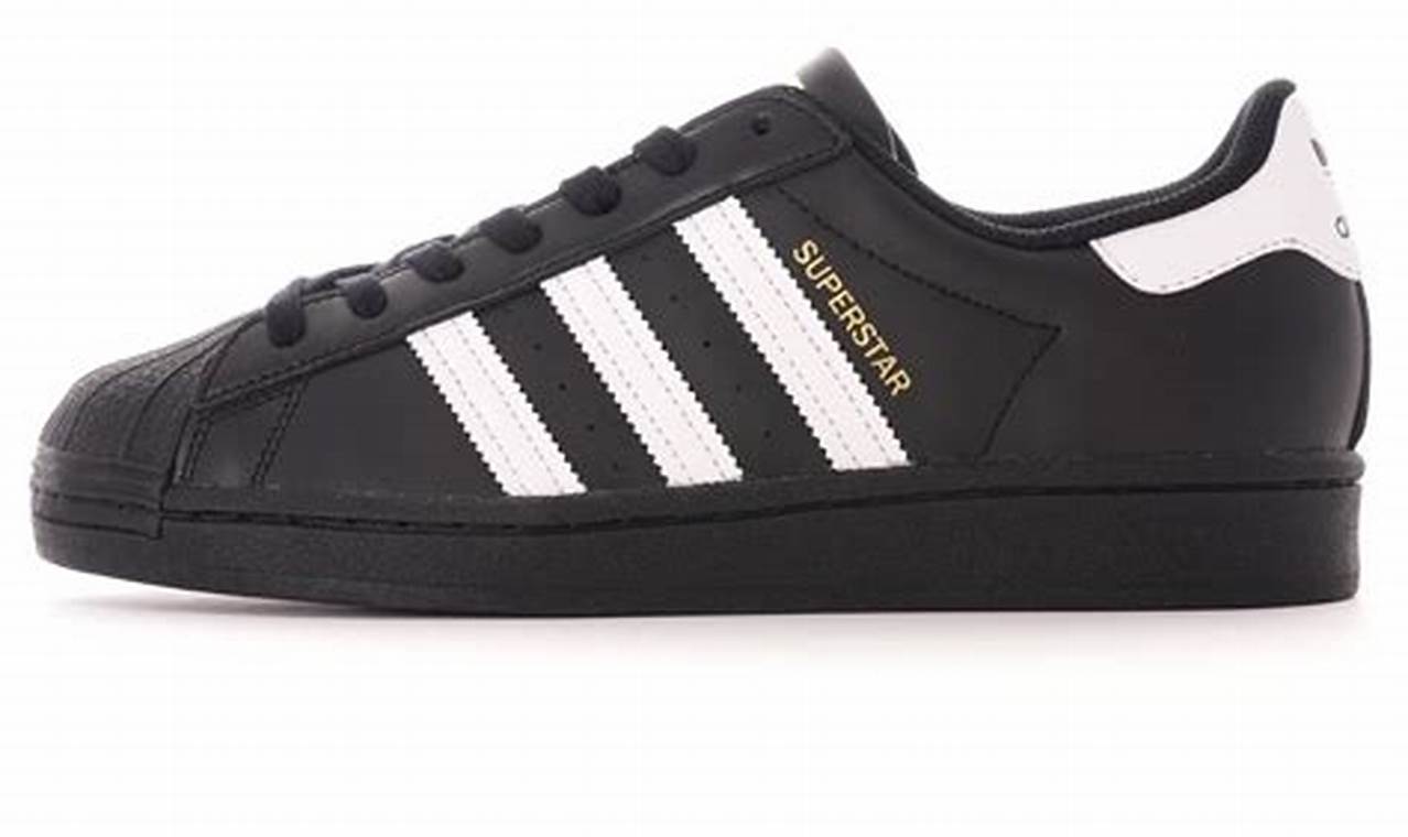 Classic Men's Black adidas Superstar Shoes