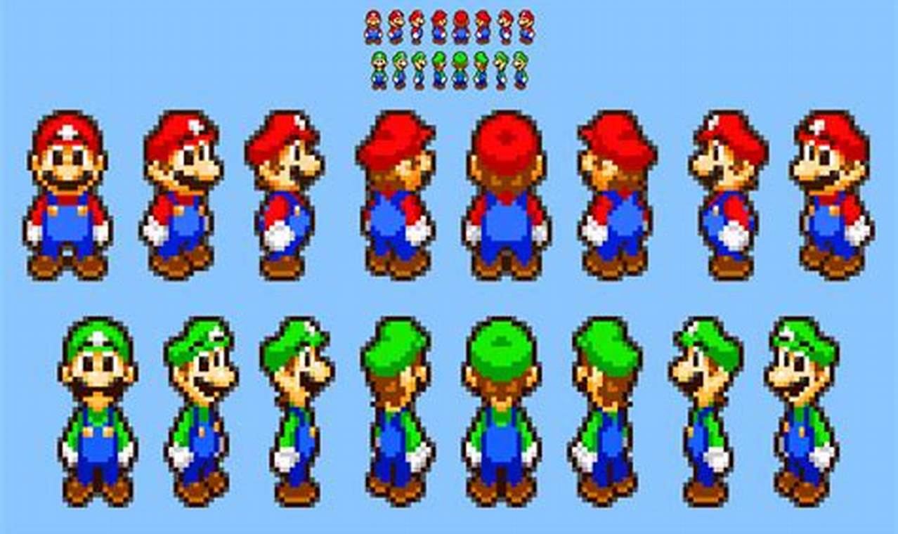 Classic Superstar Saga Mario Sprite Sheets & Rips